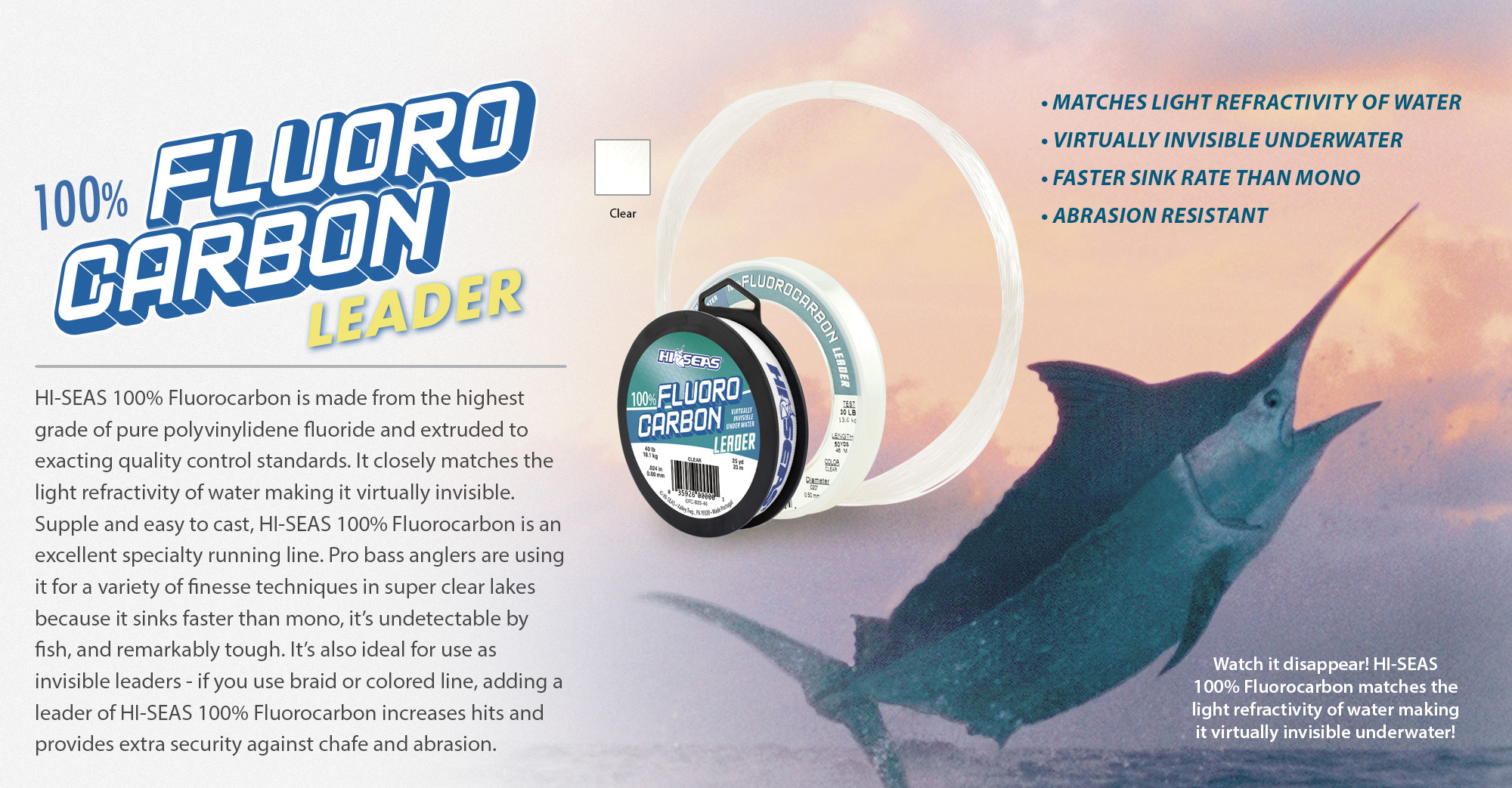 100% Fluorocarbon Leader